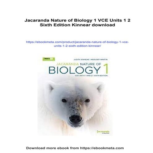 Jacaranda Nature of Biology 1 VCE Units 1 2 Sixth Edition Kinnear | PDF