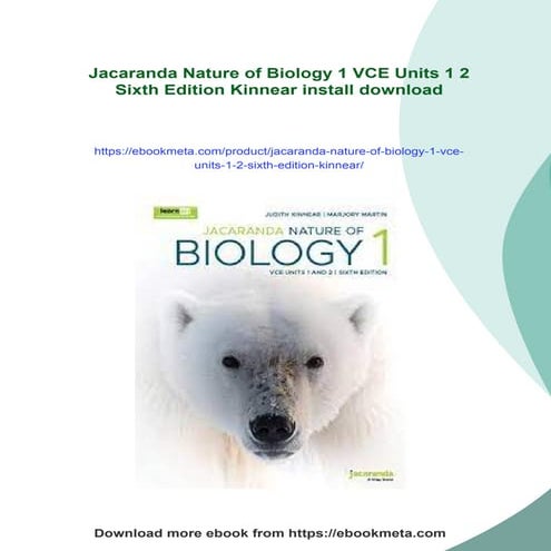 Jacaranda Nature of Biology 1 VCE Units 1 2 Sixth Edition Kinnear | PDF
