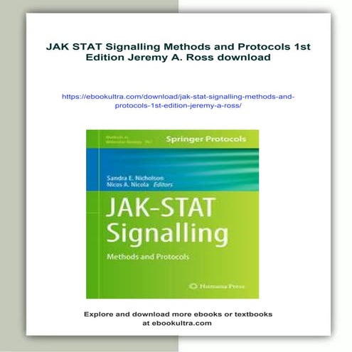 JAK STAT Signalling Methods and Protocols 1st Edition Jeremy A. Ross | PDF
