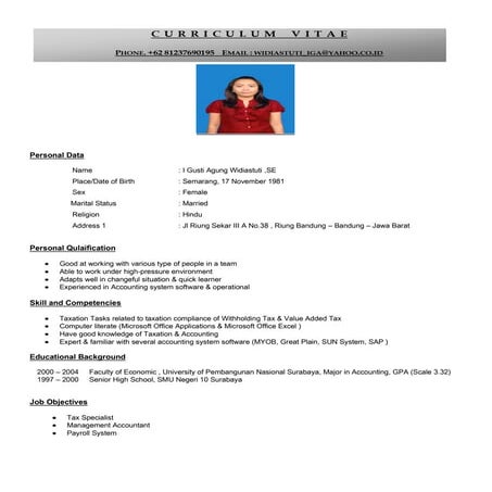 CV_I Gusti Agung Widiastuti update Aug 16 | PDF