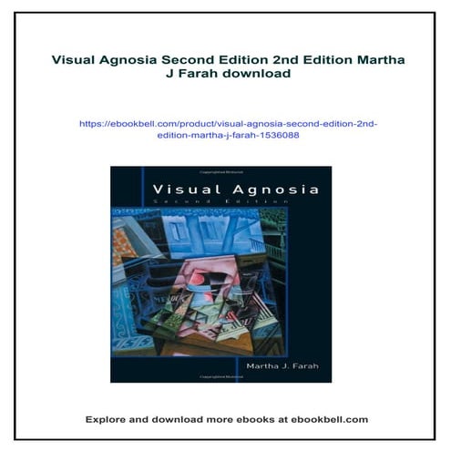 Visual Agnosia Second Edition 2nd Edition Martha J Farah | PDF