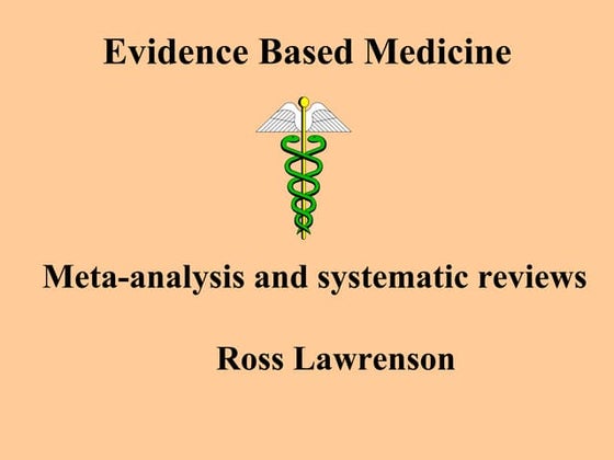 Systematic review and meta analysis | PPT