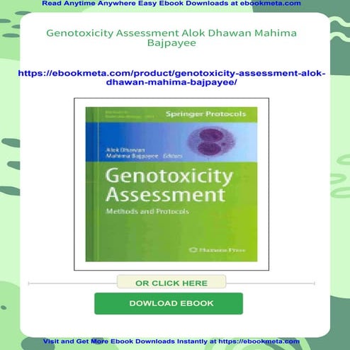 Genotoxicity Assessment Alok Dhawan Mahima Bajpayee | PDF