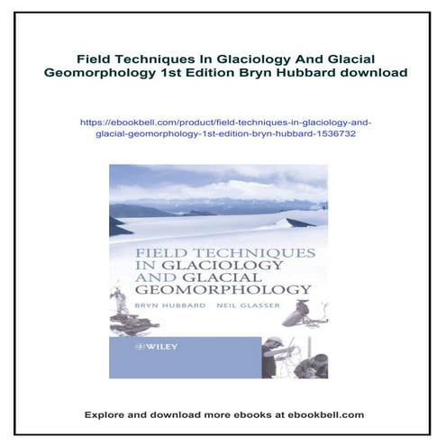 Field Techniques In Glaciology And Glacial Geomorphology 1st Edition ...