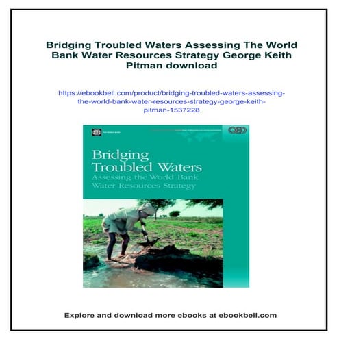 Bridging Troubled Waters Assessing The World Bank Water Resources Strategy George Keith Pitman | PDF