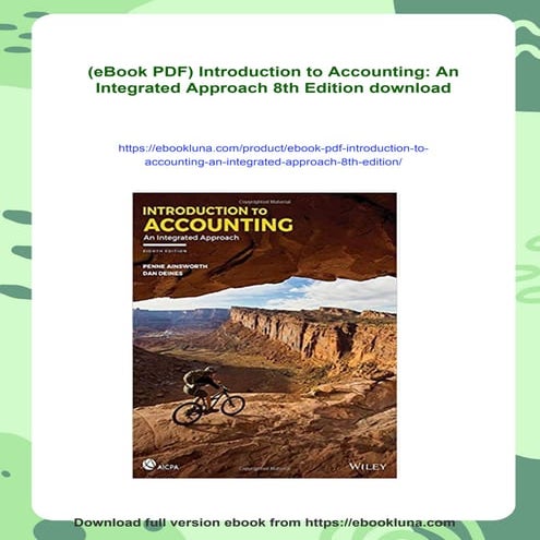 (eBook PDF) Introduction to Accounting: An Integrated Approach 8th ...