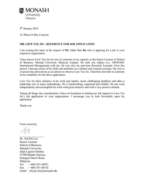 NorthernChem Reference Letter | PDF