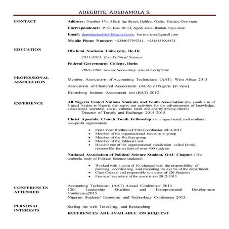 ADEGBITE CV3 | PDF | Free Download