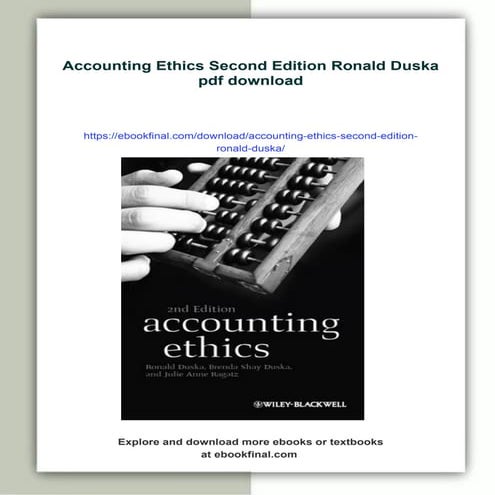 Accounting Ethics Second Edition Ronald Duska | PDF
