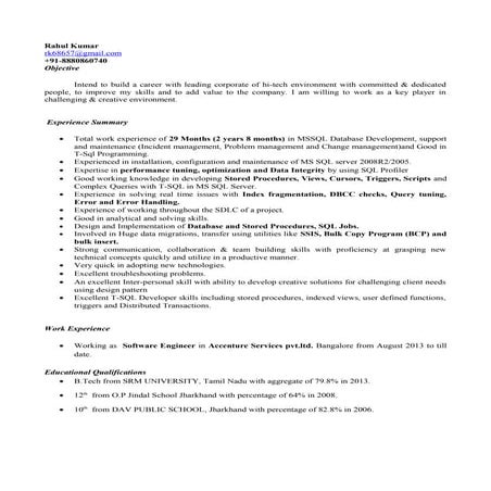 Resume | DOC | Databases | Computer Software and Applications