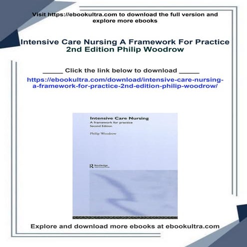 Intensive Care Nursing A Framework For Practice 2nd Edition Philip ...