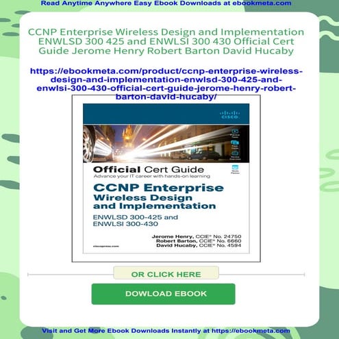 CCNP Enterprise Wireless Design and Implementation ENWLSD 300 425 and ENWLSI 300 430 Official ...