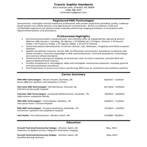 Acr mr equipment evaluation summary form and safety checklist with ...