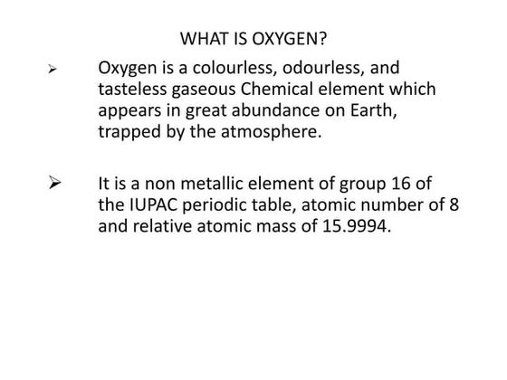 Preparation of oxygen | PPTX | Chemistry | Science