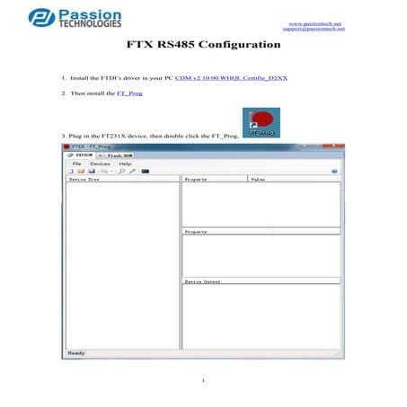 FT231X to rs485 config | PDF