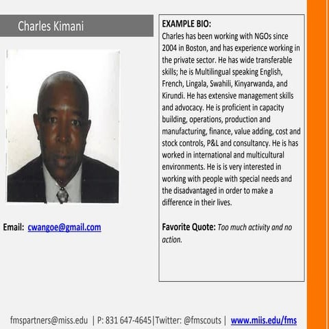 Charles Kimani Bio-3 | PPT