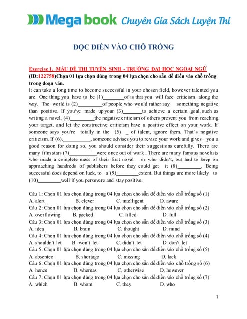 Bài tập bổ trợ anh 10 Global có file nghe và đáp án cả năm unit 6 HS.docx