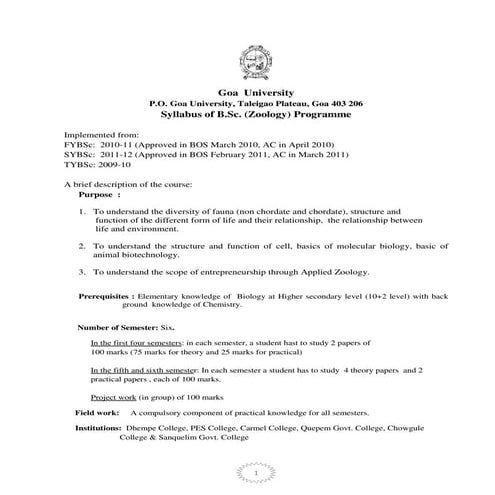 99_syllabus_BSC_Zoology | PDF