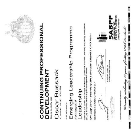 First Line Management Certificate | PDF