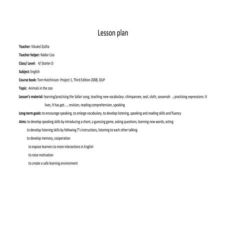 Lesson plan final version | PDF