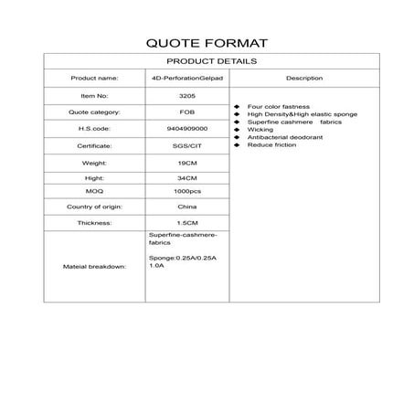 QUOTE FORMAT | PDF