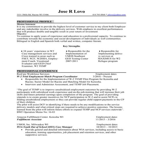 Jose R Lovo - resume | DOC
