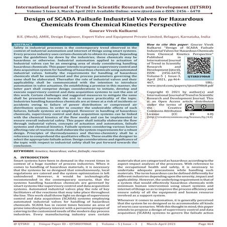 Design of SCADA Failsafe Industrial Valves for Hazardous Chemicals from ...