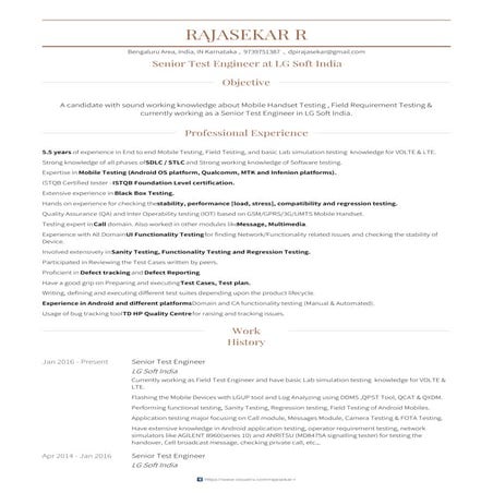 Rajasekar R_resume_Mobile Testing | PDF