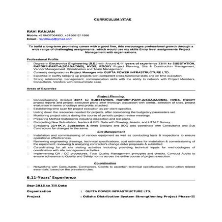 Ravi Ranjan_CV | PDF