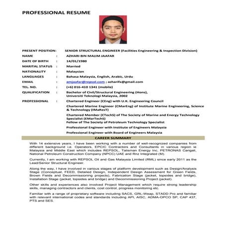CV Azhari MJ | PDF