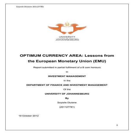 OPTIMUM CURRENCY AREA | PDF