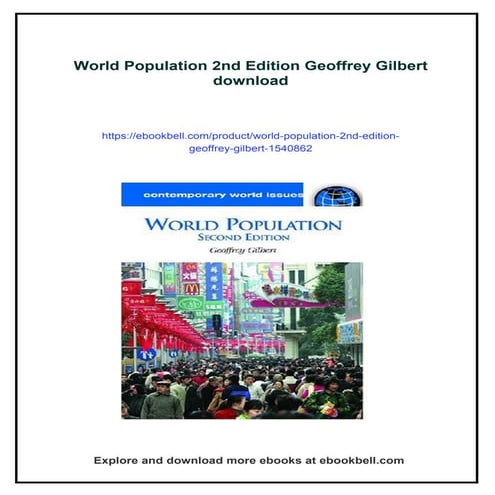 World Population 2nd Edition Geoffrey Gilbert | PDF