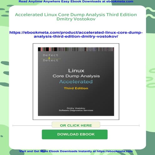 Accelerated Linux Core Dump Analysis Third Edition Dmitry Vostokov | PDF