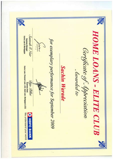 Exemplary Performance