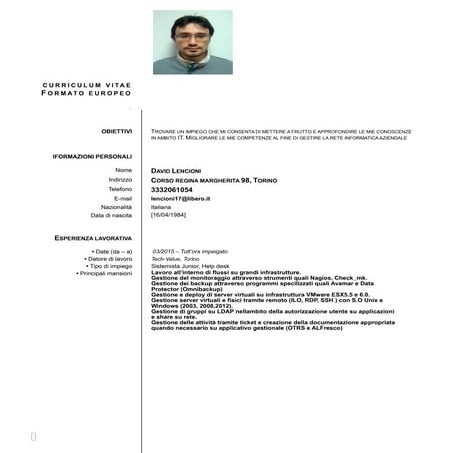 CV-David-Lencioni-062016 | PDF