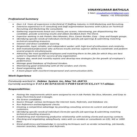 vinay bathula n8 resume | PDF