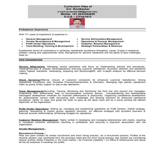 RavishankarG_Resume (1) | PDF