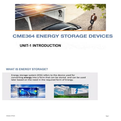 Energy Storage Devices Notes Engineering Pdf