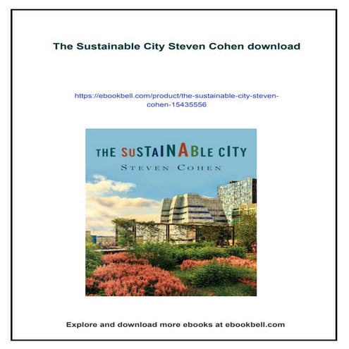 Download full ebook of The Sustainable City Steven Cohen instant ...