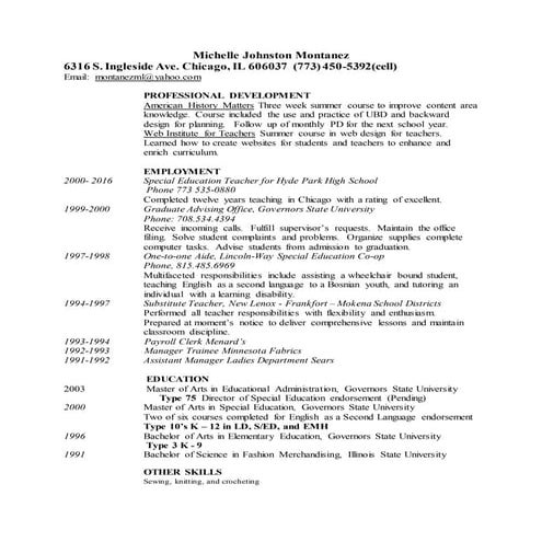 English resume 2016 | PDF