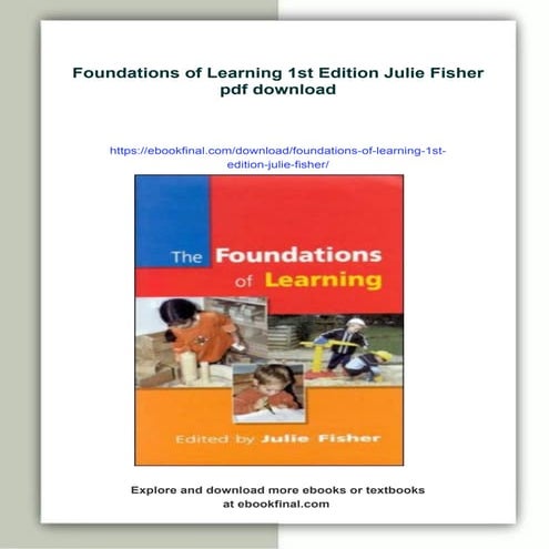 Foundations of Learning 1st Edition Julie Fisher | PDF