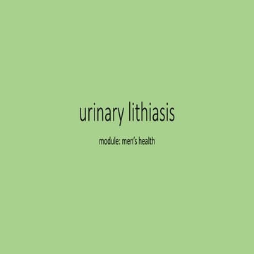 Pathogenesis of Urolithiasis | PPTX