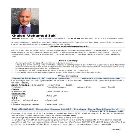 Khaled Zaki cv last update | DOC