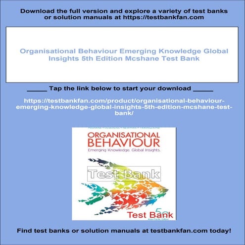 Organisational Behaviour Emerging Knowledge Global Insights 5th Edition ...