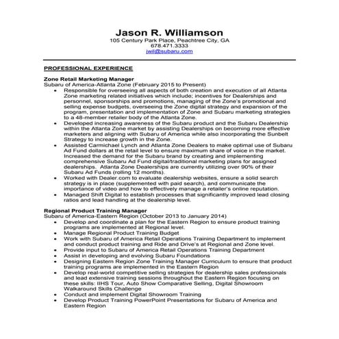 Jason Williamson Resume 1-7-17 | PDF