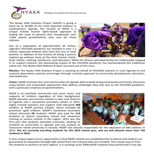 2016 Nyaka AIDS Orphans Project Case Statement Edited 3-14-16 | PDF