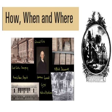 How, When And Where - Class 8 - History - (Social Studies) | PPTX
