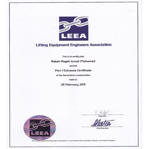 leea certificate | PDF