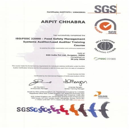 Lead Certificate | PDF