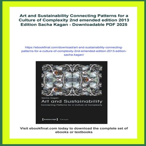 Art and Sustainability Connecting Patterns for a Culture of Complexity ...